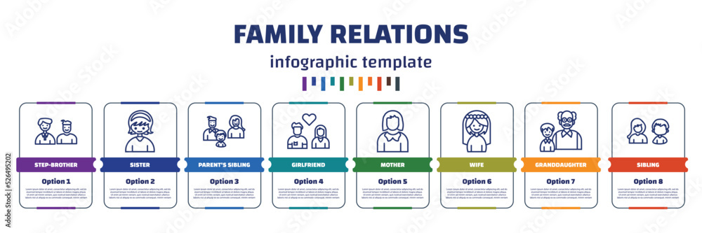 Vetor de infographic template with icons and 8 options or steps ...