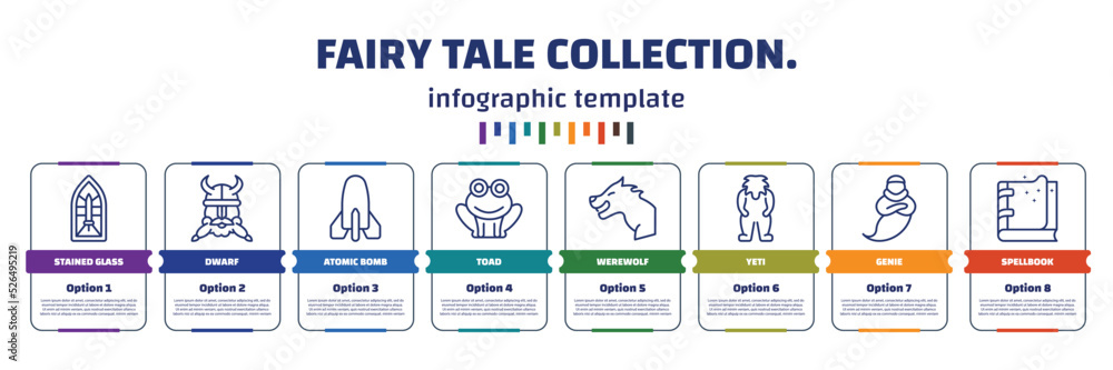 Vetor de infographic template with icons and 8 options or steps ...