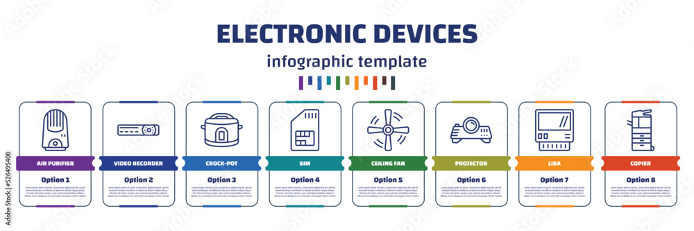 infographic template with icons and 8 options or steps. infographic for ...