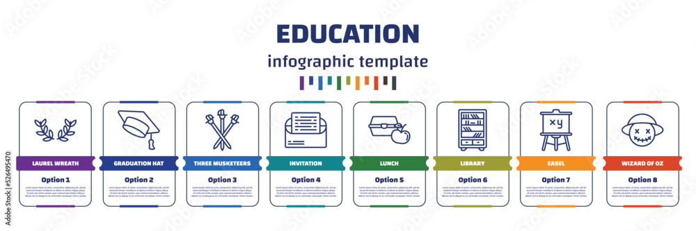 infographic template with icons and 8 options or steps. infographic for ...