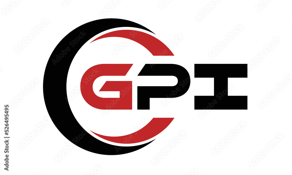 GPI three letter swoosh logo design vector template | monogram logo ...