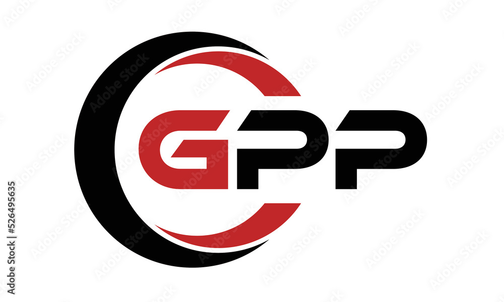 GPP three letter swoosh logo design vector template | monogram logo ...