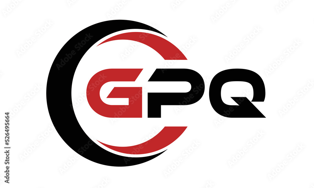 GPQ three letter swoosh logo design vector template | monogram logo ...