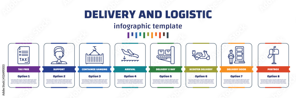 infographic template with icons and 8 options or steps. infographic for ...