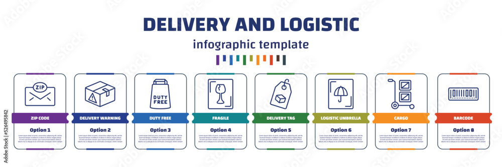 infographic template with icons and 8 options or steps. infographic for ...
