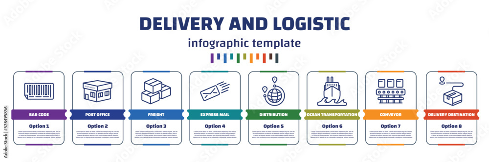 infographic template with icons and 8 options or steps. infographic for ...