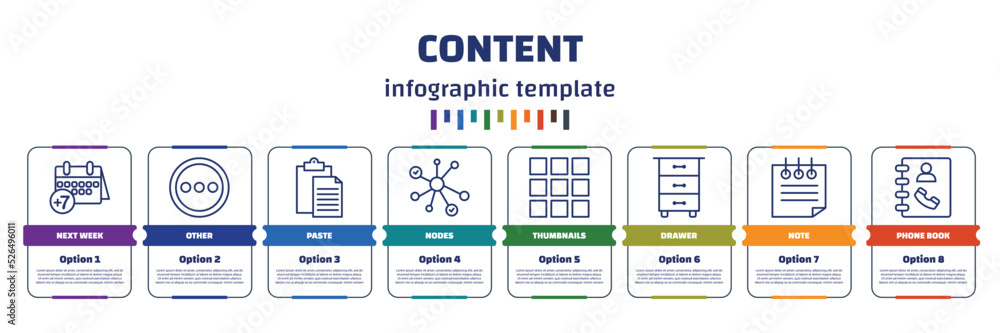 infographic template with icons and 8 options or steps. infographic for ...