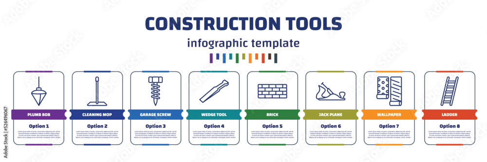 infographic template with icons and 8 options or steps. infographic for ...