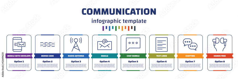 Vecteur Stock infographic template with icons and 8 options or steps ...