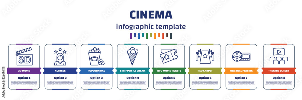 infographic template with icons and 8 options or steps. infographic for ...