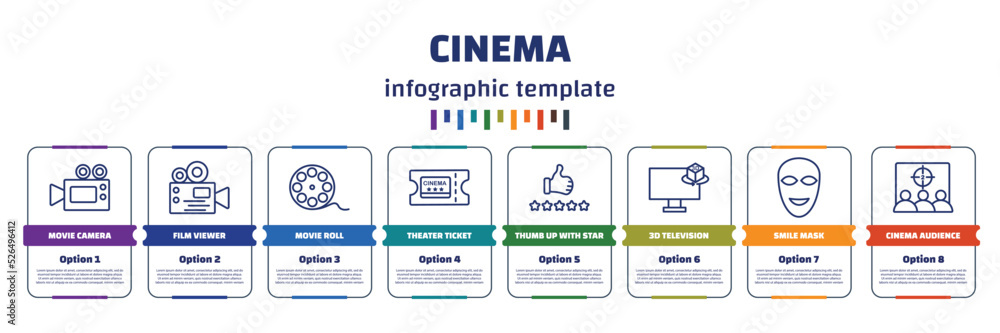 infographic template with icons and 8 options or steps. infographic for ...