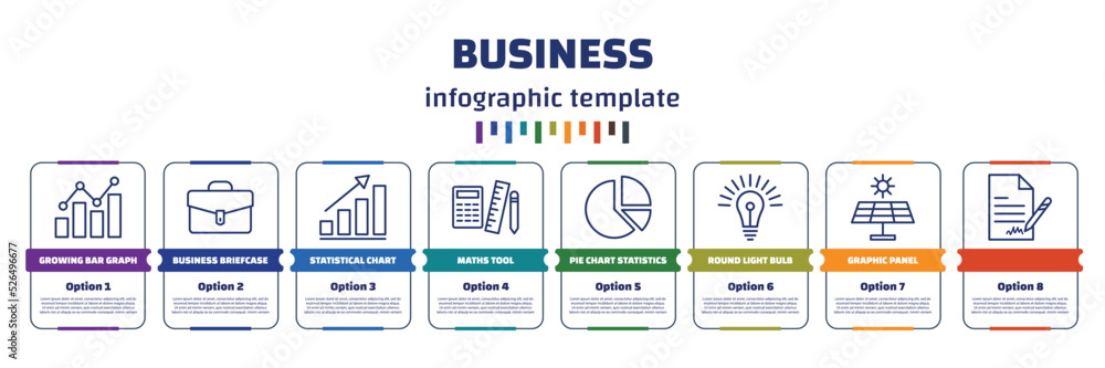 infographic template with icons and 8 options or steps. infographic for ...