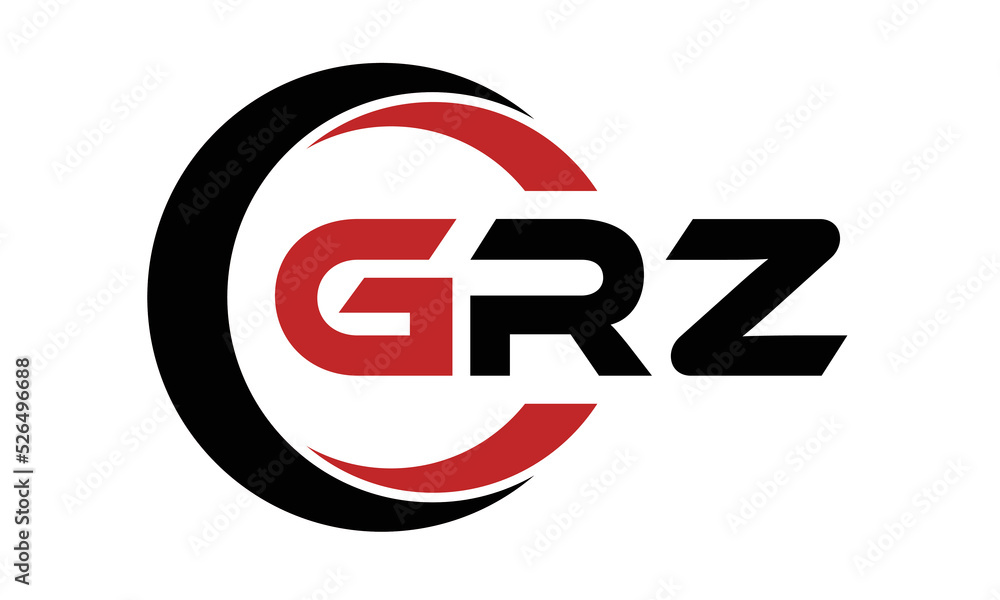 GRZ three letter swoosh logo design vector template | monogram logo ...