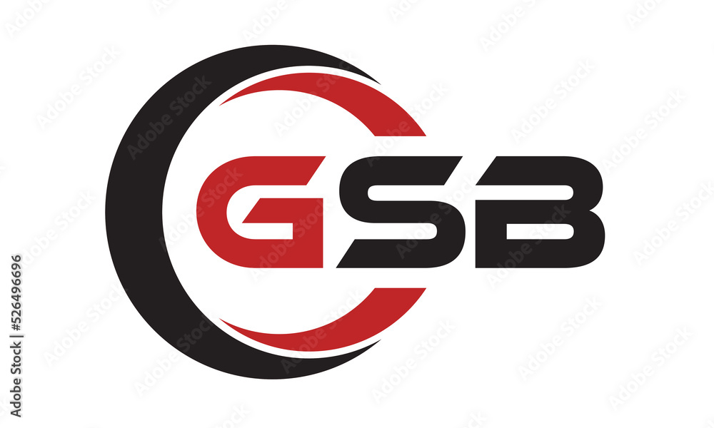 GSB three letter swoosh logo design vector template | monogram logo ...