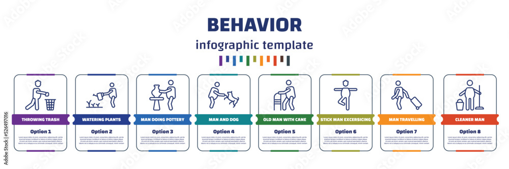 infographic template with icons and 8 options or steps. infographic for ...