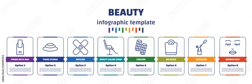 infographic template with icons and 8 options or steps. infographic for ...