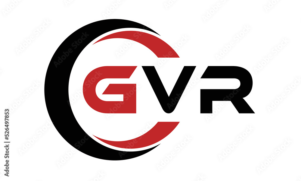 GVR three letter swoosh logo design vector template | monogram logo ...