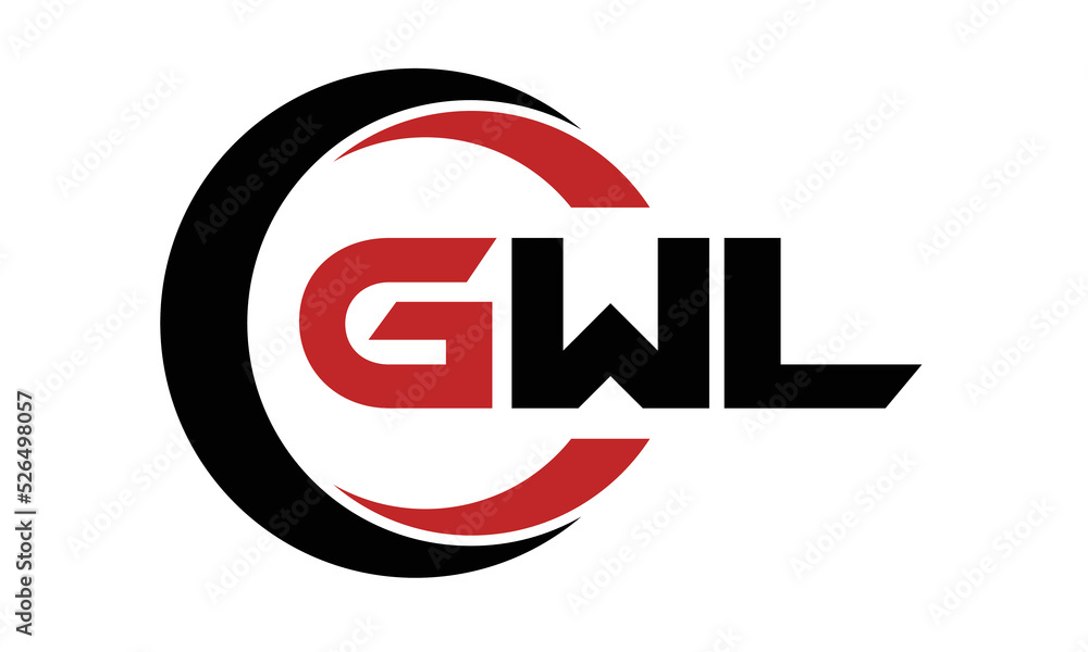 GWL three letter swoosh logo design vector template | monogram logo ...