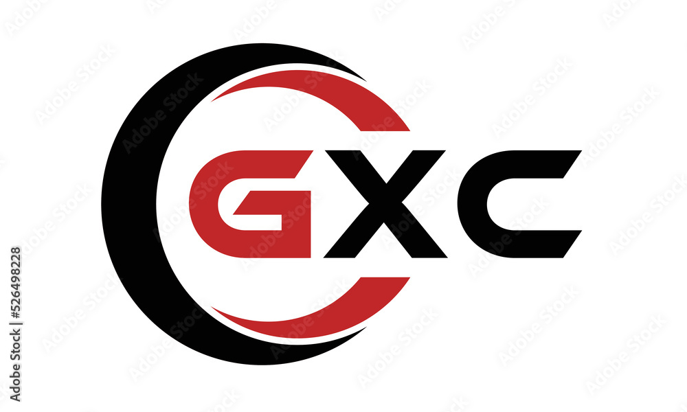 GXC three letter swoosh logo design vector template | monogram logo ...