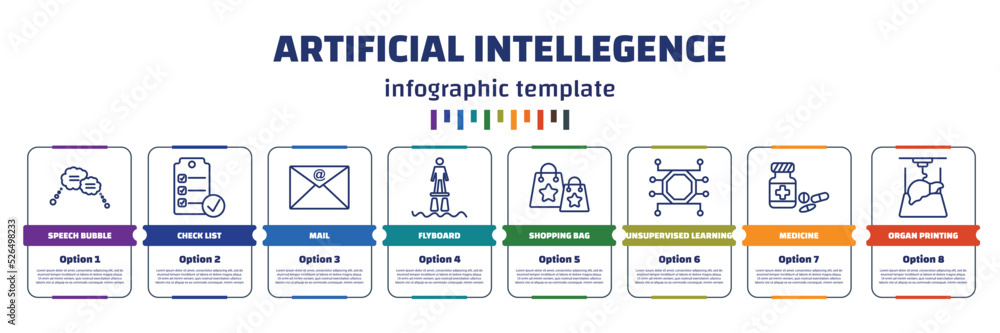 infographic template with icons and 8 options or steps. infographic for ...