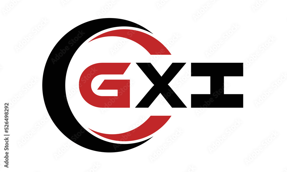 GXI three letter swoosh logo design vector template | monogram logo ...