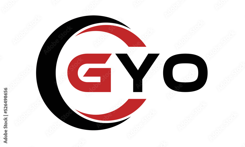 GYO three letter swoosh logo design vector template | monogram logo ...