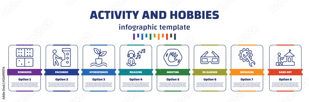 infographic template with icons and 8 options or steps. infographic for ...