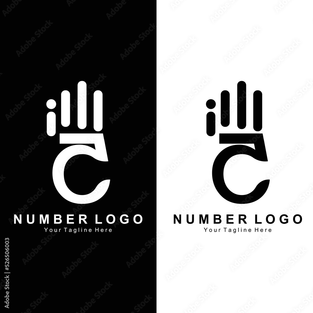 number 5 five logo design, premium simple icon vector, suitable for ...