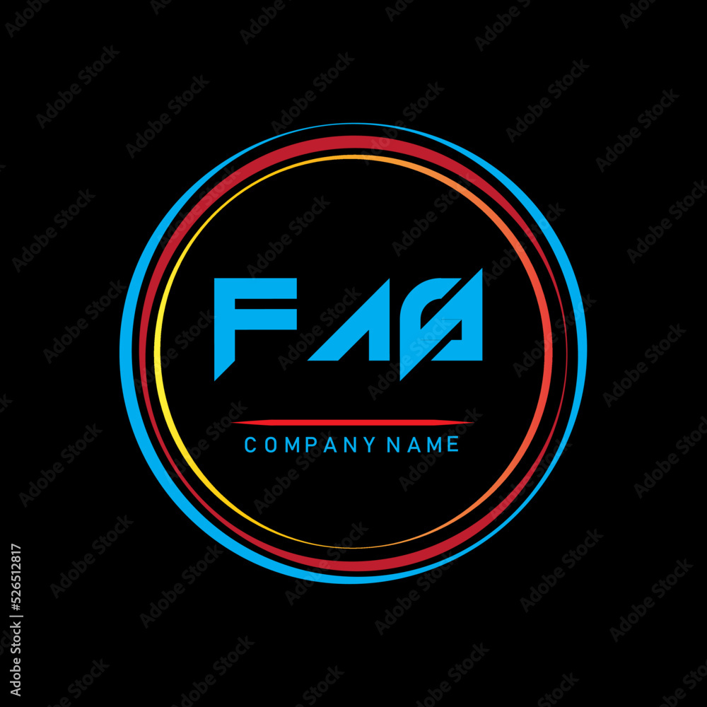 Vetor de F A S Letter Logo Design.FAS Creative Letter Logo.Simple And ...