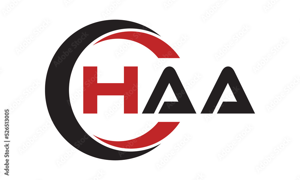 HAA three letter swoosh logo design vector template | monogram logo ...