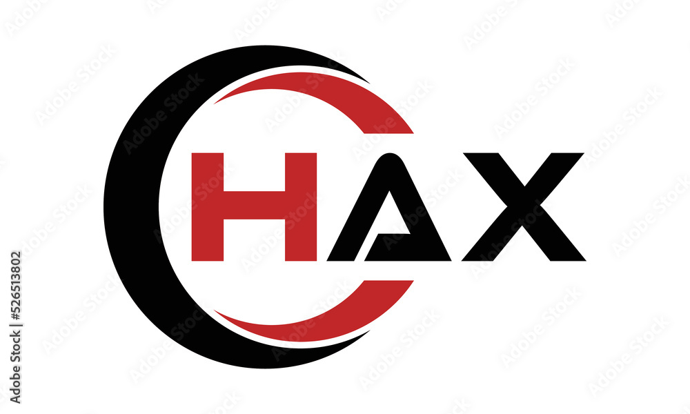HAX three letter swoosh logo design vector template | monogram logo ...
