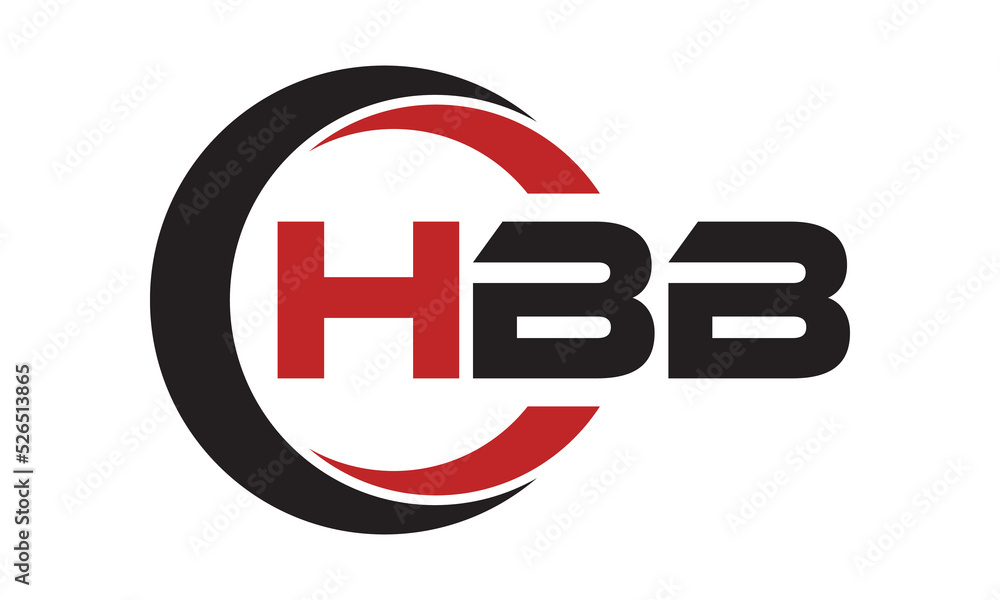 Vektorová grafika „HBB three letter swoosh logo design vector template ...