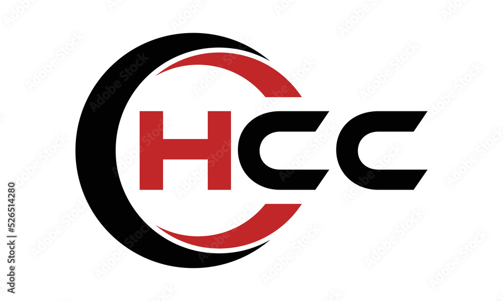 HCC three letter swoosh logo design vector template | monogram logo ...
