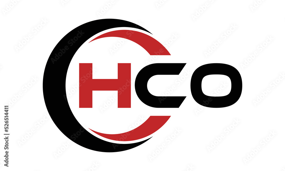 HCO three letter swoosh logo design vector template | monogram logo ...