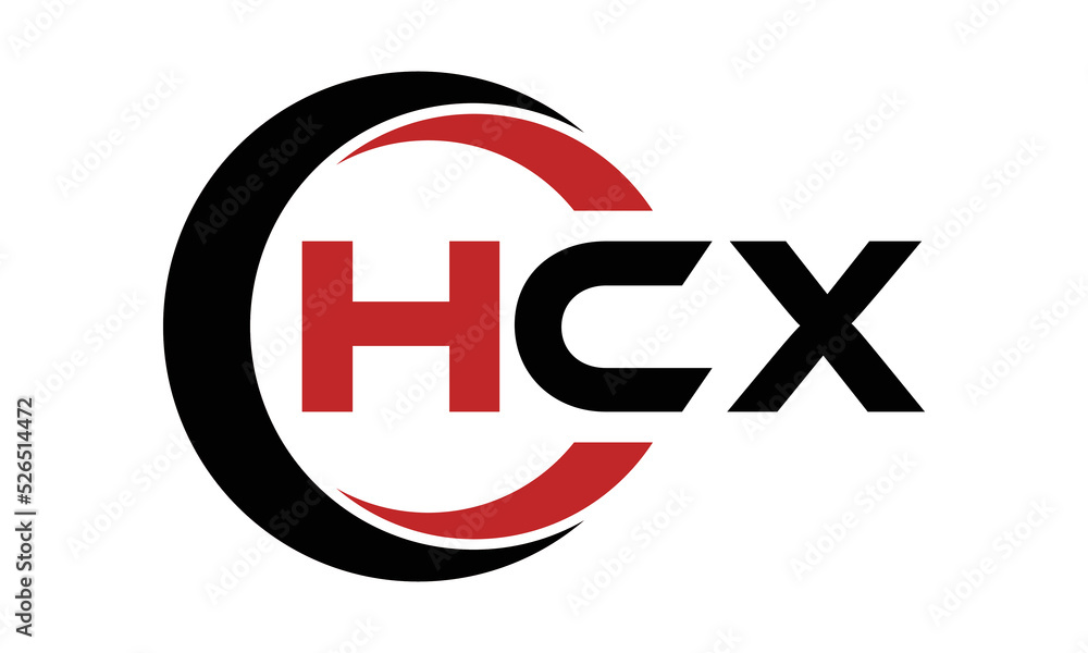 HCX three letter swoosh logo design vector template | monogram logo ...