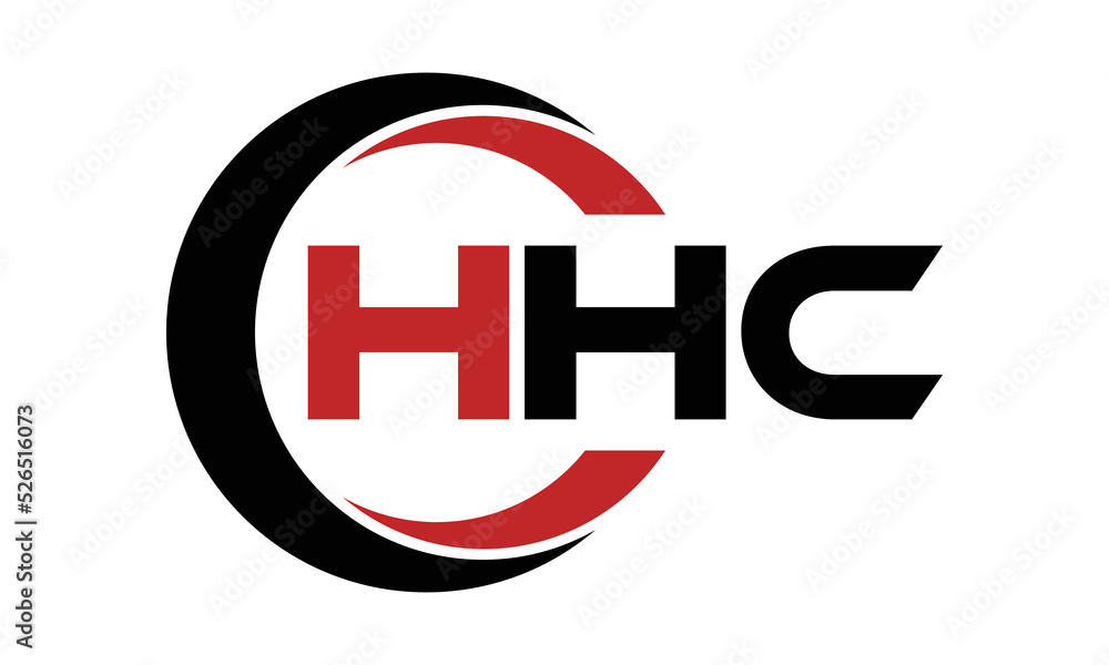 HHC three letter swoosh logo design vector template | monogram logo ...
