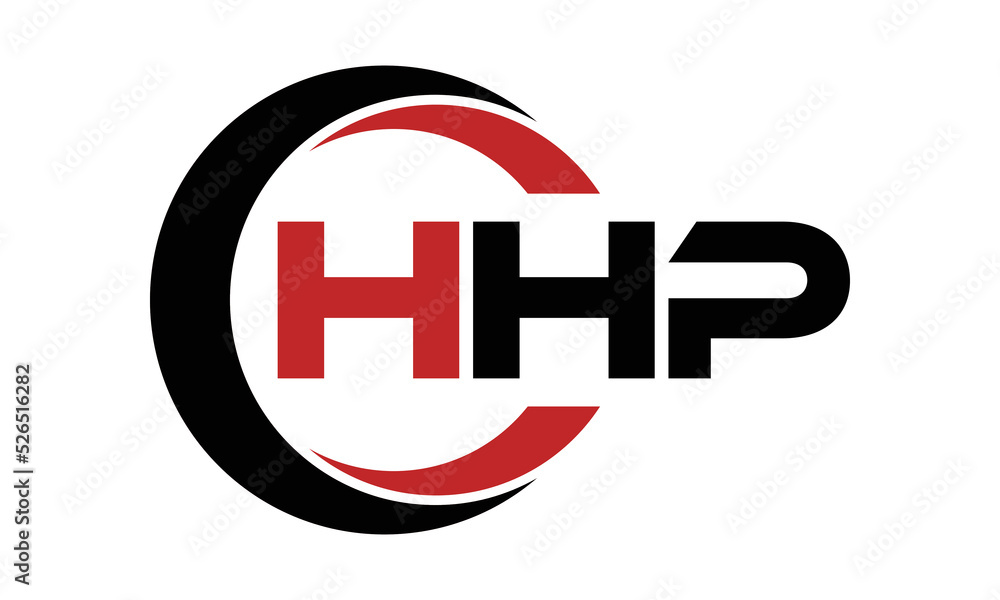 HHP three letter swoosh logo design vector template | monogram logo ...
