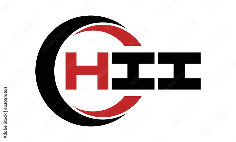 Vecteur Stock HII three letter swoosh logo design vector template ...