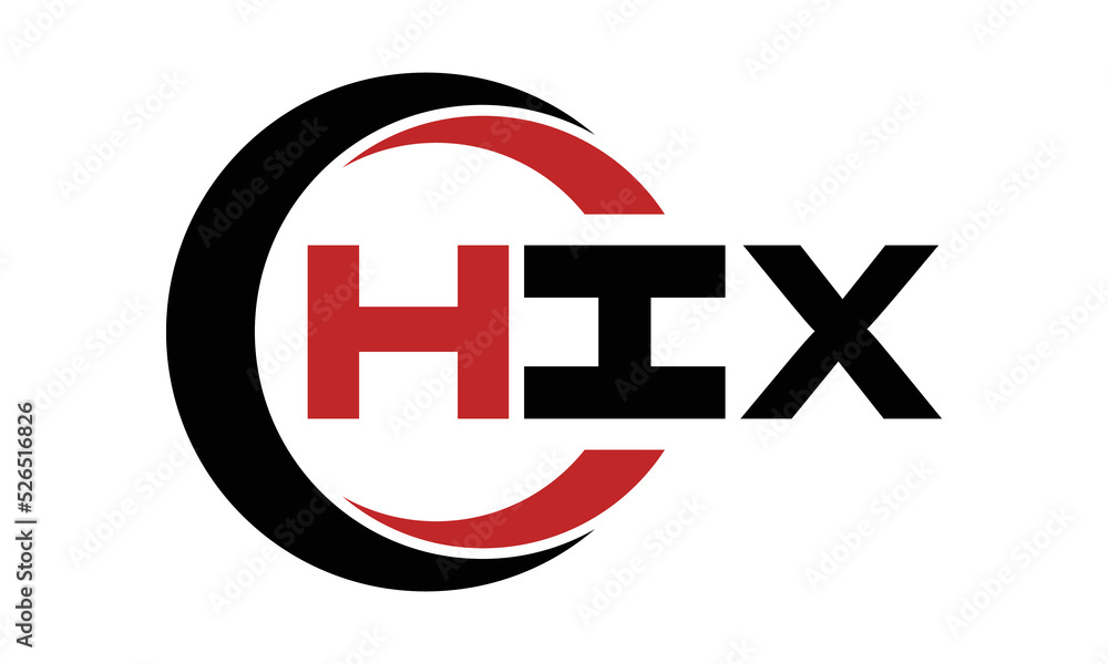 HIX three letter swoosh logo design vector template | monogram logo ...