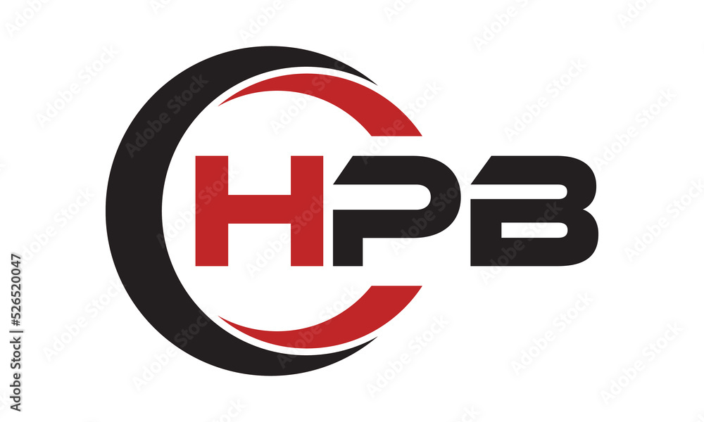 HPB three letter swoosh logo design vector template | monogram logo ...
