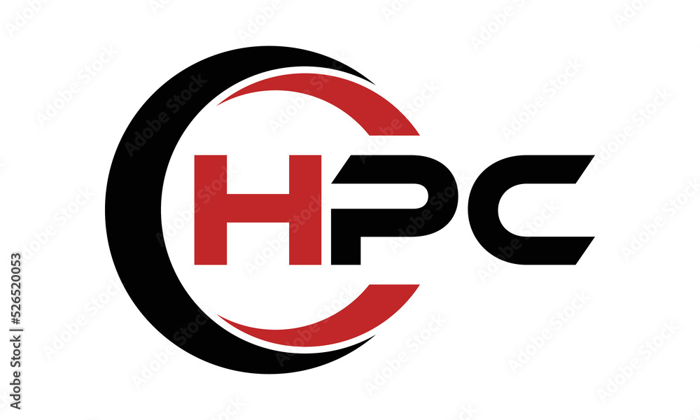 HPC three letter swoosh logo design vector template | monogram logo ...