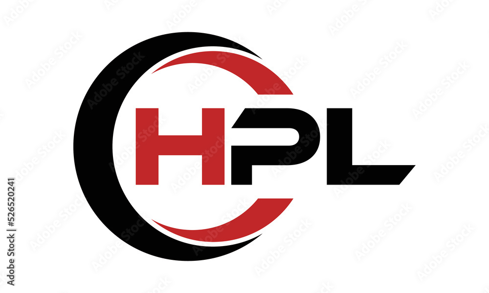 HPL three letter swoosh logo design vector template | monogram logo ...