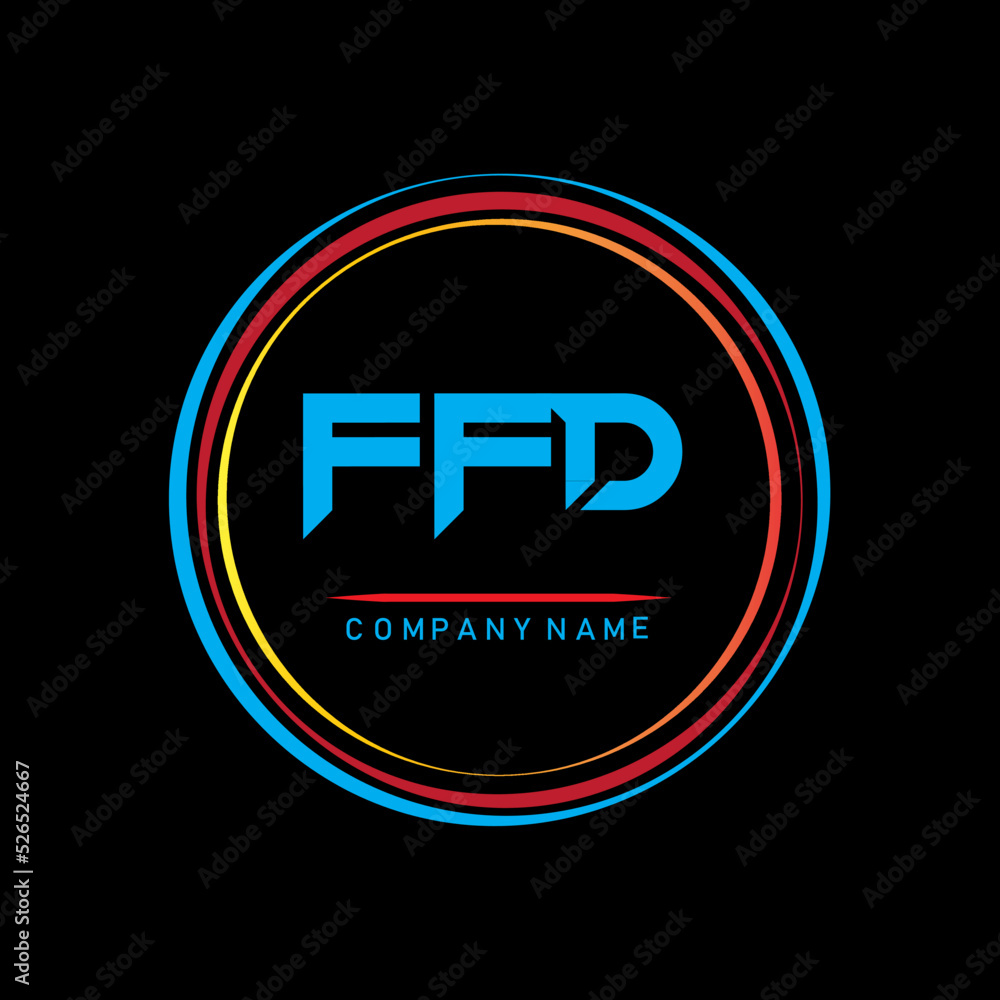 F F D,FFD Logo Design,FFD Letter Logo Design On Black Background,Three ...