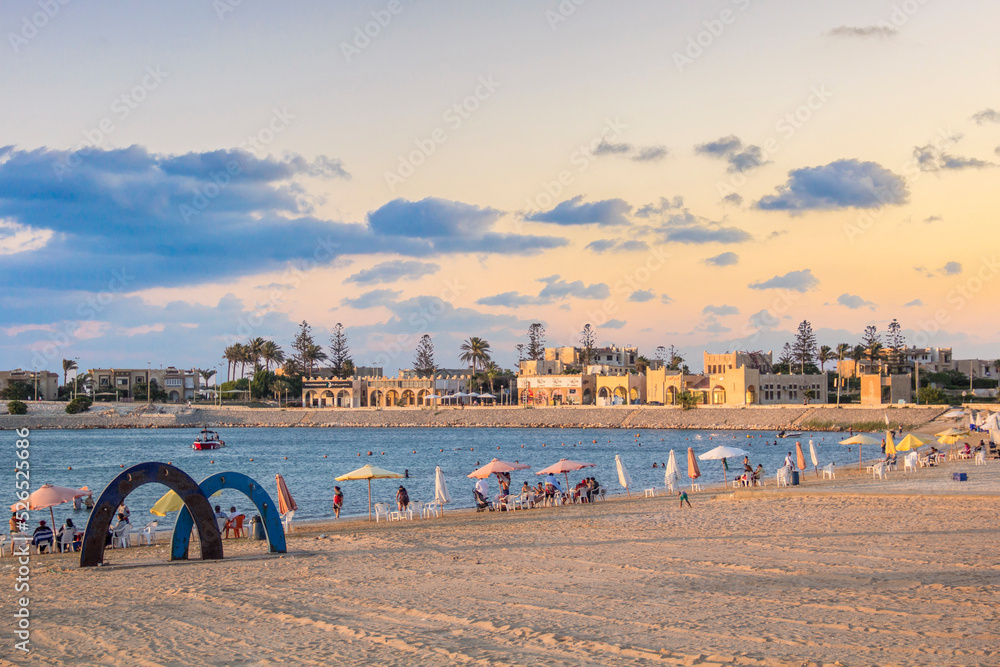 Beautiful view of the residential complex Marina in the center of El ...