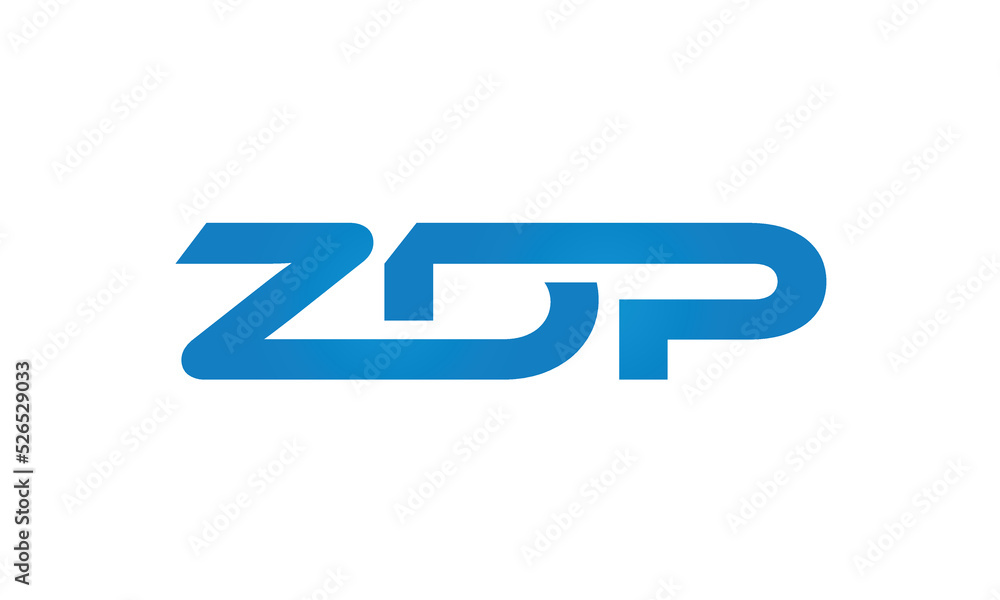 initial letters ZDP linked creative modern monogram lettermark logo ...