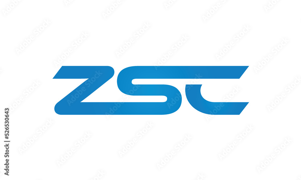 initial letters ZSC linked creative modern monogram lettermark logo ...