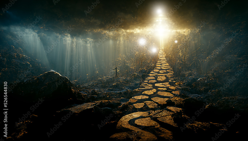 3D design of religion concept of way to heaven , 3d illustation Stock ...