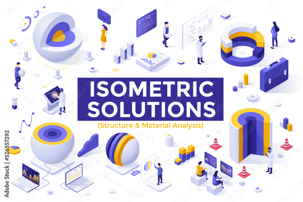 Modern Isometric Vector Template Stock Vector | Adobe Stock