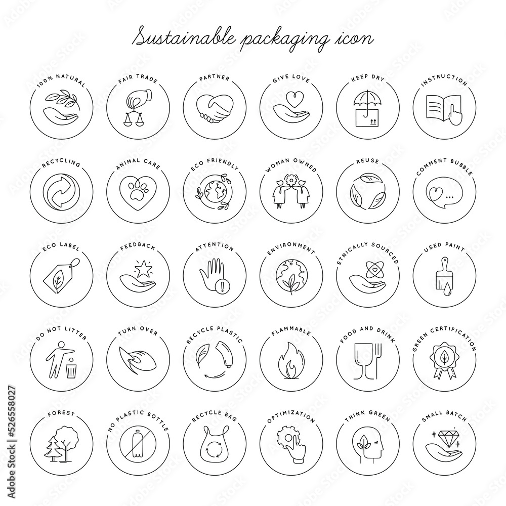 Vector set of linear circle design elements, logo templates, icons, and ...
