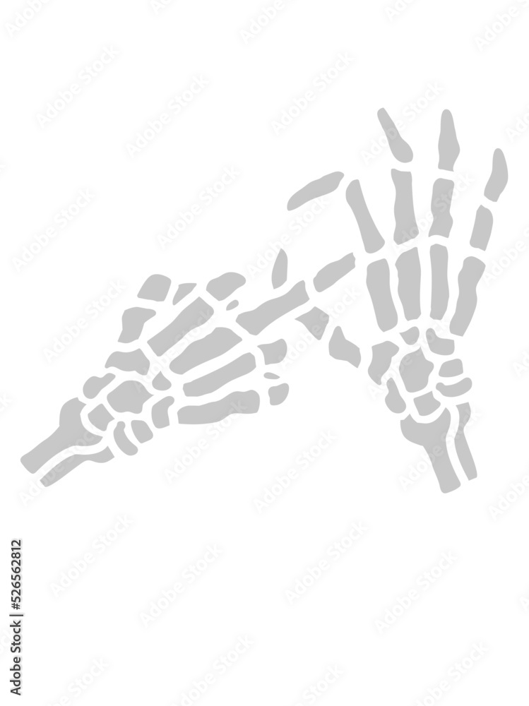 Skelett Mittelfinger Loch Geste Stock Vector | Adobe Stock
